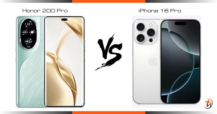 Banding Honor 200 Pro dan iPhone 16 Pro - Spesifikasi dan harga di ...