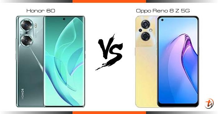 Banding Honor 60 dan Oppo Reno 8 Z 5G - Spesifikasi dan harga di ...