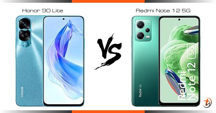 Compare Honor 90 Lite vs Redmi Note 12 5G specs and Malaysia price ...