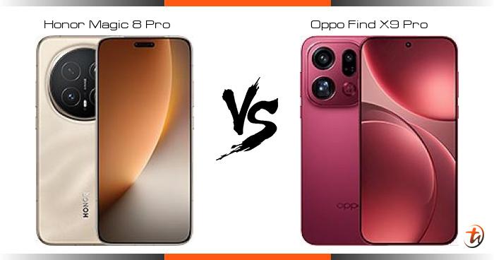 Compare Honor Magic 8 Pro vs Oppo Find X9 Pro specs and Malaysia price ...