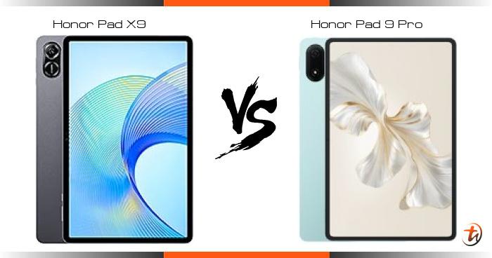 Compare Honor Pad X9 vs Honor Pad 9 Pro specs and Malaysia price ...