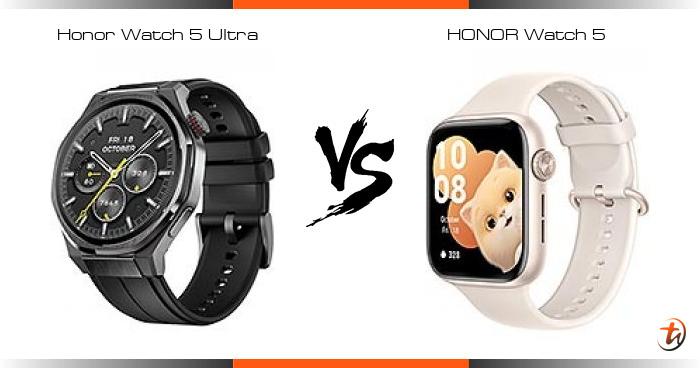 Banding Honor Watch 5 Ultra dan HONOR Watch 5 - Spesifikasi dan harga ...