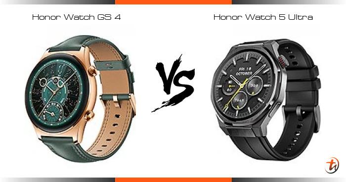 Banding Honor Watch GS 4 dan Honor Watch 5 Ultra - Spesifikasi dan harga di Malaysia - TechNave BM