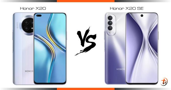 Banding Honor X20 dan Honor X20 SE - Spesifikasi dan harga di Malaysia - TechNave BM