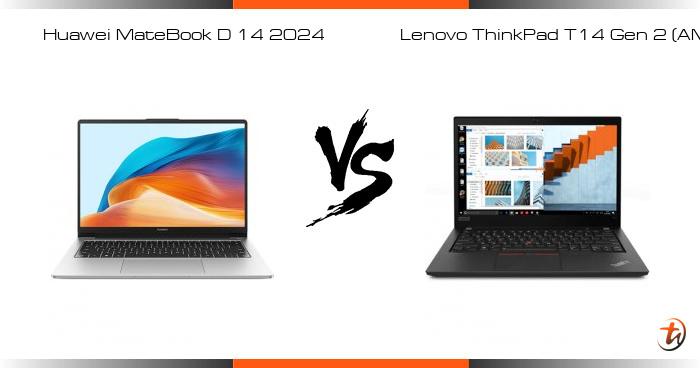 Compare Huawei MateBook D 14 2024 vs Lenovo ThinkPad T14 Gen 2 (AMD ...