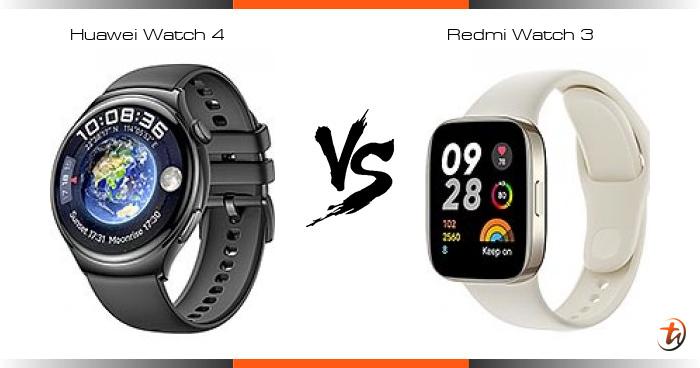 Banding Huawei Watch 4 dan Redmi Watch 3 - Spesifikasi dan harga di Malaysia - TechNave BM