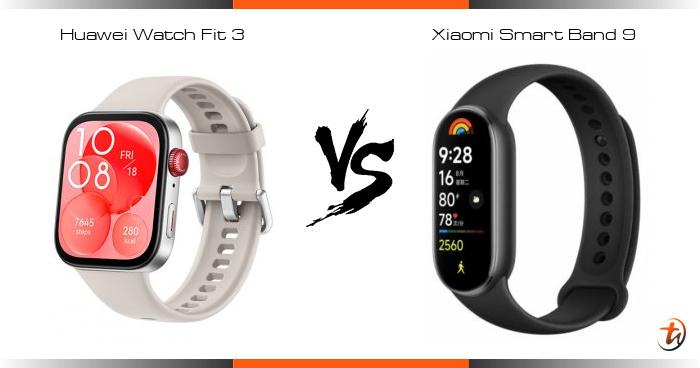 Compare Huawei Watch Fit 3 vs Xiaomi Smart Band 9 specs and Malaysia ...