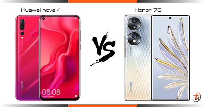 Huawei nova 4 对比 Honor 70 - 功能区别与规格参数对比 - TechNave 中文版