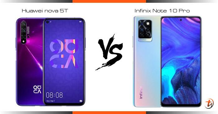 Huawei nova 5T 对比 Infinix Note 10 Pro - 功能区别与规格参数对比 - TechNave 中文版