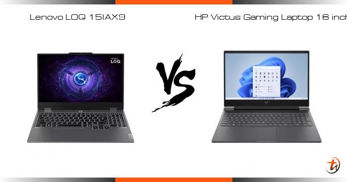 Compare Lenovo LOQ 15IAX9 vs HP Victus Gaming Laptop 16 inch AMD specs ...