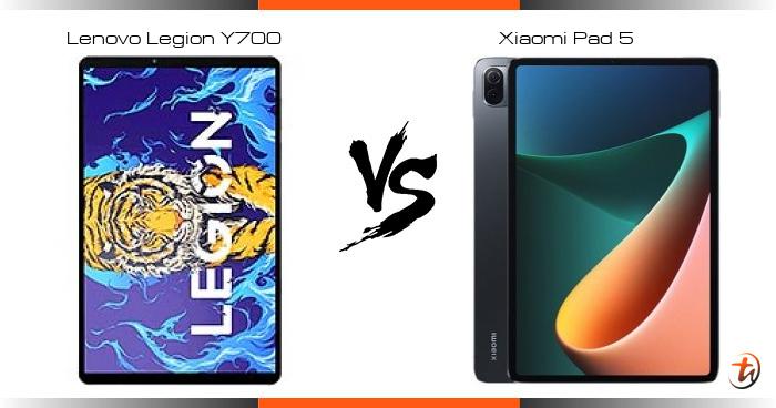 Banding Lenovo Legion Y700 dan Xiaomi Pad 5 - Spesifikasi dan harga di Malaysia - TechNave BM