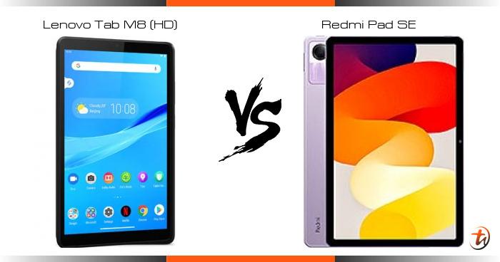 Lenovo Tab M8 (HD) 对比 Redmi Pad SE - 功能区别与规格参数对比 - TechNave 中文版