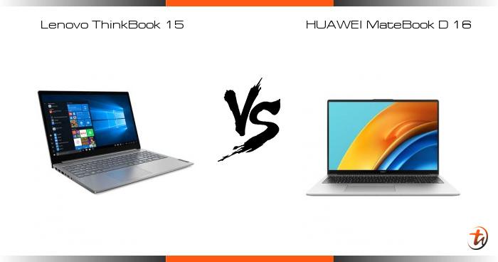 Banding Lenovo ThinkBook 15 dan HUAWEI MateBook D 16 - Spesifikasi dan ...
