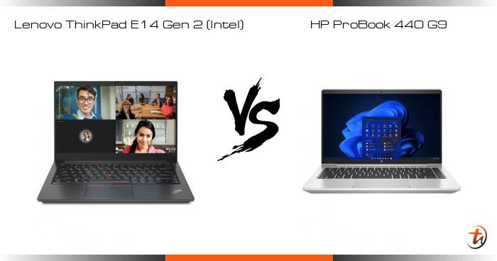 Banding Lenovo ThinkPad E14 Gen 2 (Intel) dan HP ProBook 440 G9 ...