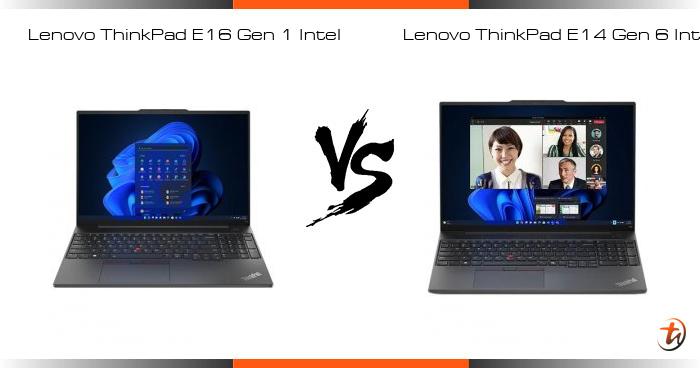 Compare Lenovo ThinkPad E16 Gen 1 Intel vs Lenovo ThinkPad E14 Gen 6 ...