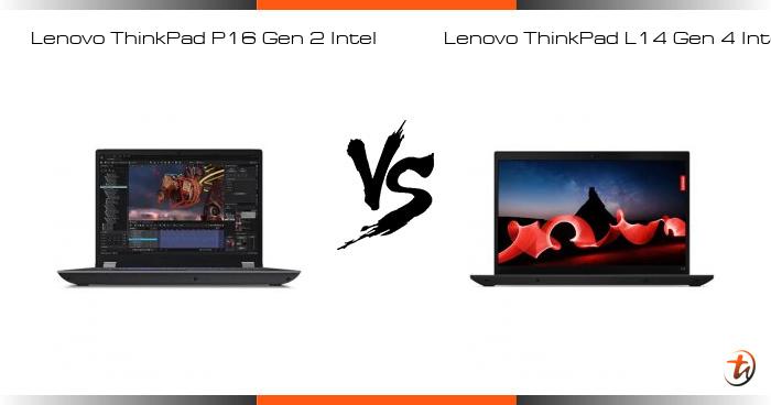 Compare Lenovo ThinkPad P16 Gen 2 Intel vs Lenovo ThinkPad L14 Gen 4 ...