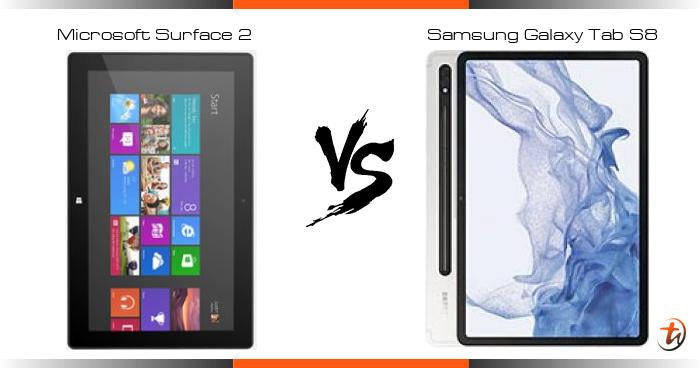 Banding Microsoft Surface 2 dan Samsung Galaxy Tab S8 - Spesifikasi dan ...