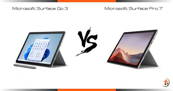 Banding Microsoft Surface Go 3 dan Microsoft Surface Pro 7 ...