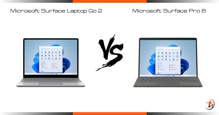 Compare Microsoft Surface Laptop Go 2 vs Microsoft Surface Pro 8 specs ...