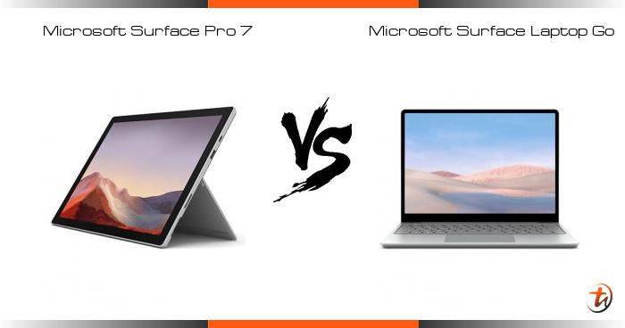 Banding Microsoft Surface Pro 7 dan Microsoft Surface Laptop Go - Spesifikasi dan harga di ...