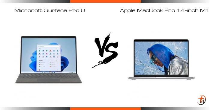 Banding Microsoft Surface Pro 8 dan Apple MacBook Pro 14-inch M1 Pro ...