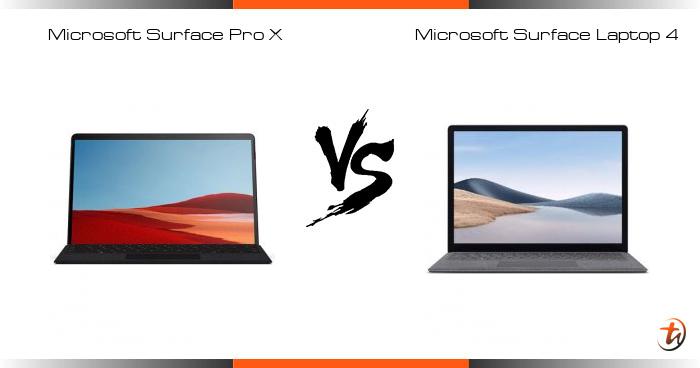Banding Microsoft Surface Pro X dan Microsoft Surface Laptop 4 ...