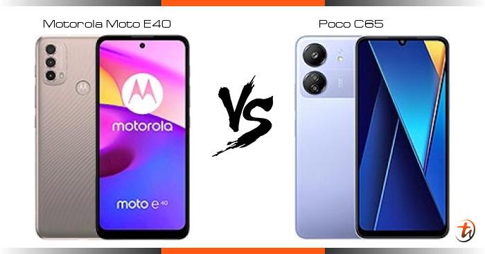 Banding Motorola Moto E40 dan Poco C65 - Spesifikasi dan harga di ...