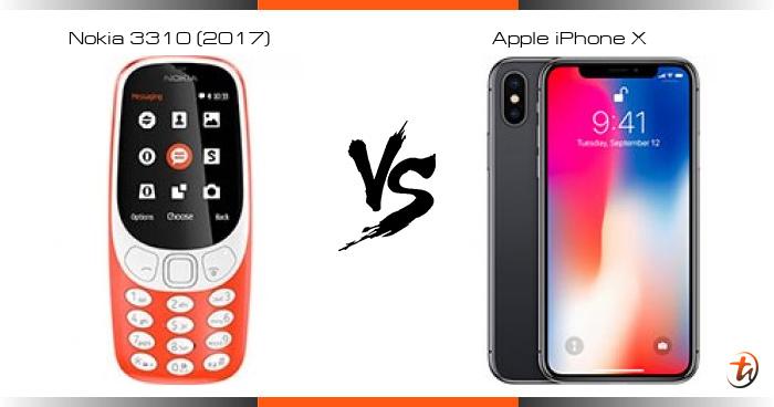 Banding Nokia 3310 (2017) dan Apple iPhone X - Spesifikasi dan harga di ...