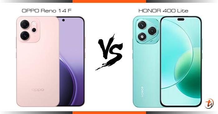Banding OPPO Reno 14 F dan HONOR 400 Lite - Spesifikasi dan harga di ...