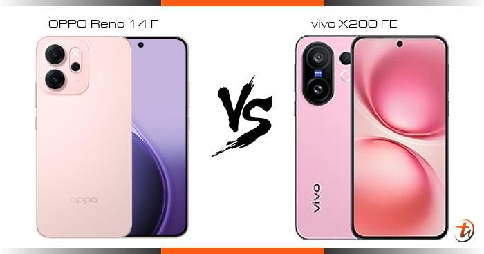 Banding OPPO Reno 14 F dan vivo X200 FE - Spesifikasi dan harga di ...