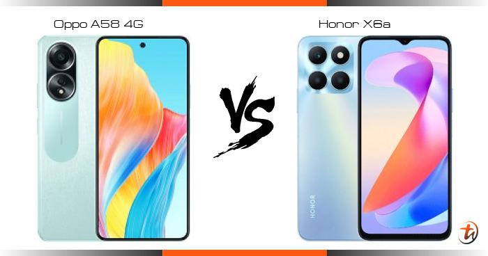 Oppo A58 4G 对比 Honor X6a - 功能区别与规格参数对比 - TechNave 中文版