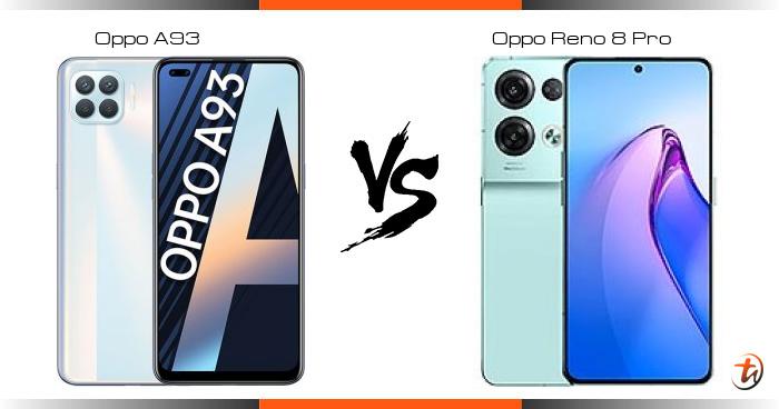 Oppo A93 对比 Oppo Reno 8 Pro - 功能区别与规格参数对比 - TechNave 中文版