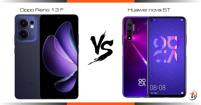 Banding Oppo Reno 13 F dan Huawei nova 5T - Spesifikasi dan harga di ...