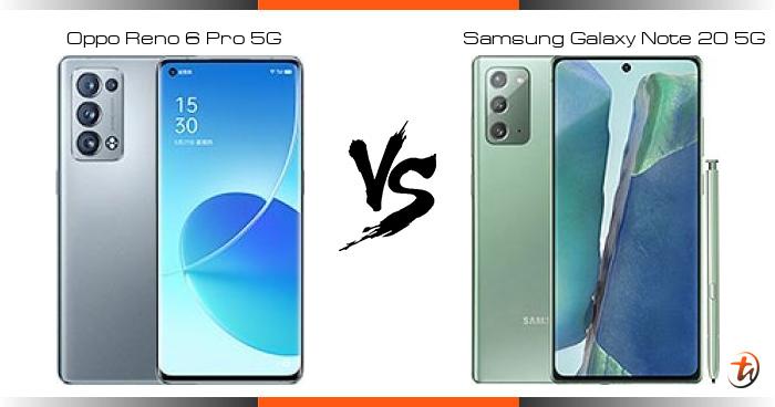 Compare Oppo Reno 6 Pro 5G vs Samsung Galaxy Note 20 5G specs and ...