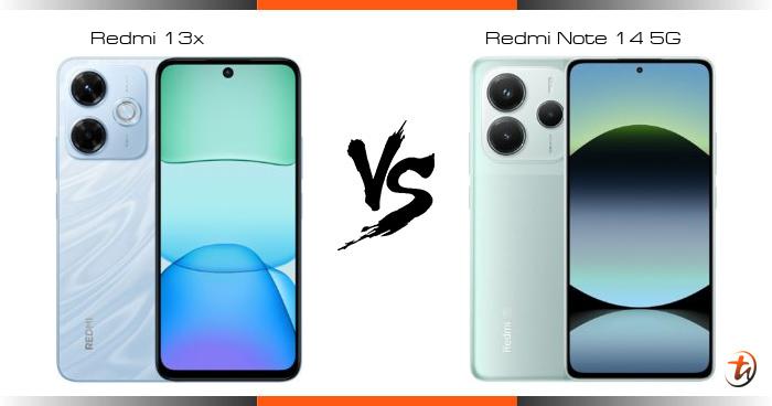 Banding Redmi 13x dan Redmi Note 14 5G - Spesifikasi dan harga di ...
