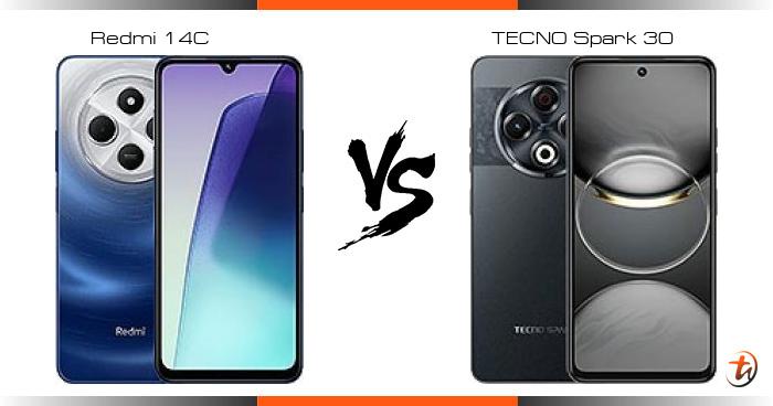 Redmi 14C 对比 TECNO Spark 30 - 功能区别与规格参数对比 - TechNave 中文版