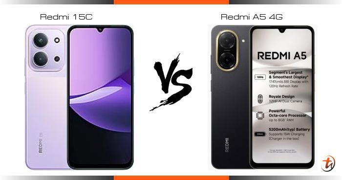 Compare Redmi 15c Vs Redmi A5 4g Specs And Malaysia Price Phone Features
