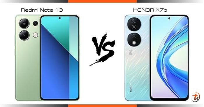 Redmi Note 13 对比 HONOR X7b - 功能区别与规格参数对比 - TechNave 中文版