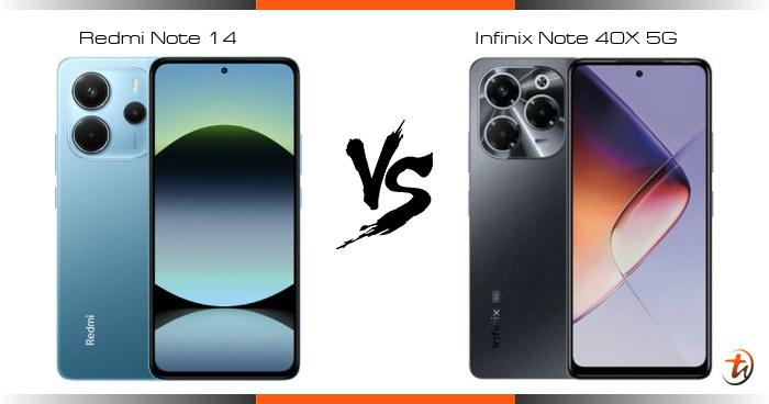 Redmi Note 14 对比 Infinix Note 40X 5G - 功能区别与规格参数对比 - TechNave 中文版