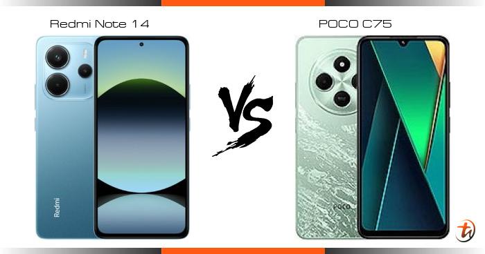 Banding Redmi Note 14 dan POCO C75 - Spesifikasi dan harga di Malaysia ...