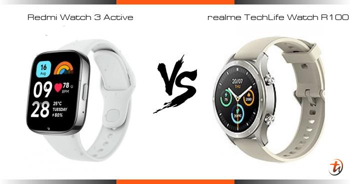 Redmi Watch 3 Active 对比 realme TechLife Watch R100 - 功能区别与规格参数对比 ...