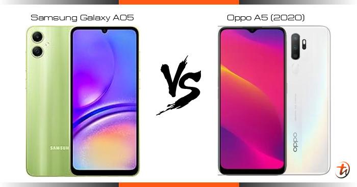 Banding Samsung Galaxy A05 dan Oppo A5 (2020) - Spesifikasi dan harga ...