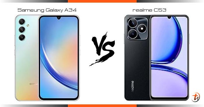 Banding Samsung Galaxy A34 dan realme C53 - Spesifikasi dan harga di ...