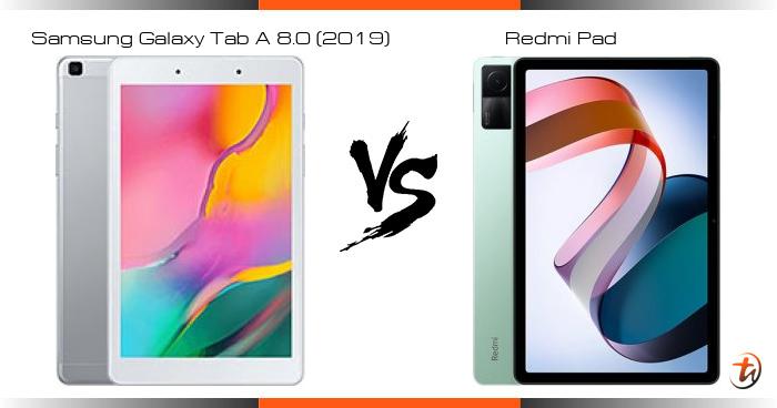 Compare Samsung Galaxy Tab A 8.0 (2019) vs Redmi Pad specs and Malaysia ...