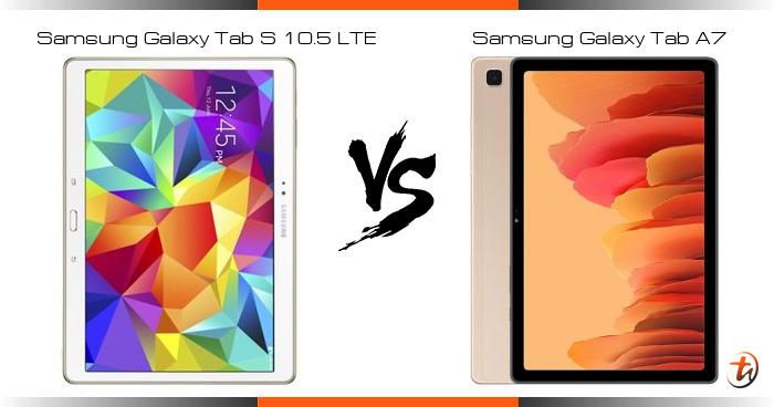 Compare Samsung Galaxy Tab S 10.5 LTE vs Samsung Galaxy Tab A7 specs ...