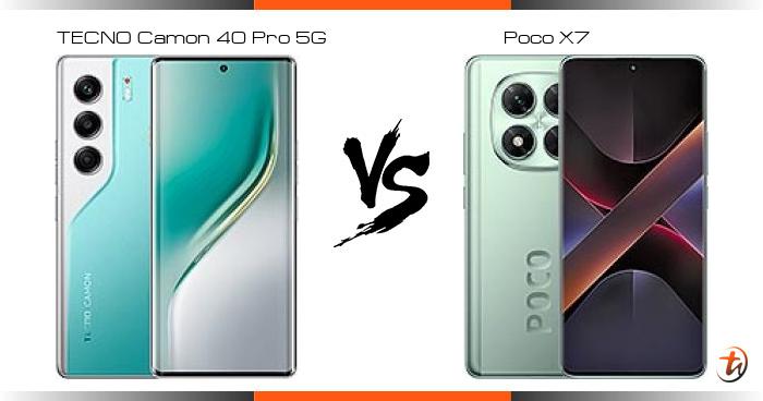 TECNO Camon 40 Pro 5G 对比 Poco X7 - 功能区别与规格参数对比 - TechNave 中文版