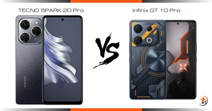 Banding TECNO SPARK 20 Pro dan Infinix GT 10 Pro - Spesifikasi dan harga di Malaysia - TechNave BM