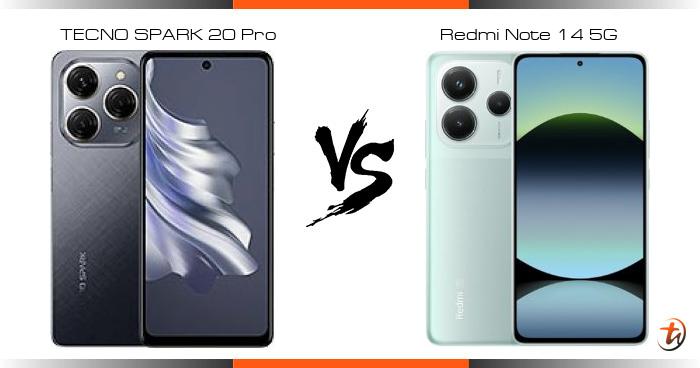 Banding TECNO SPARK 20 Pro dan Redmi Note 14 5G - Spesifikasi dan harga ...