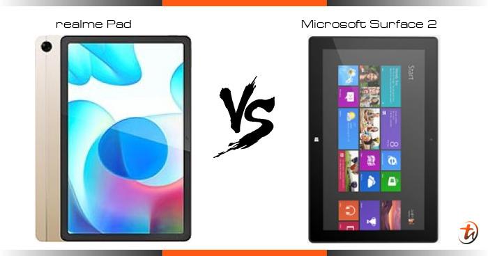 Banding realme Pad dan Microsoft Surface 2 - Spesifikasi dan harga di ...