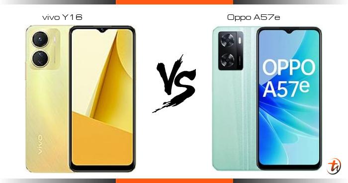 vivo Y16 对比 Oppo A57e - 功能区别与规格参数对比 - TechNave 中文版